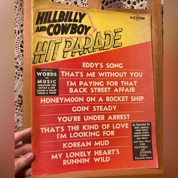 Other | Hillbilly And Cowboy Hit Parade Eddys Song Sheet Music Lyrics ...